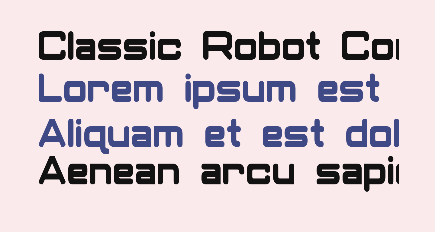 Classic Robot Condensed Bold free Font - What Font Is