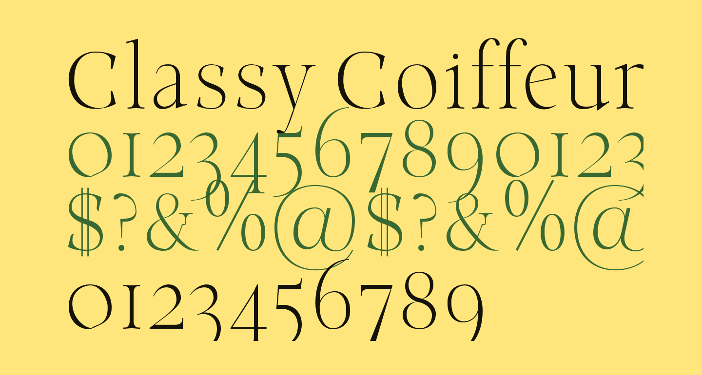 Classy Coiffeur Light free Font - What Font Is