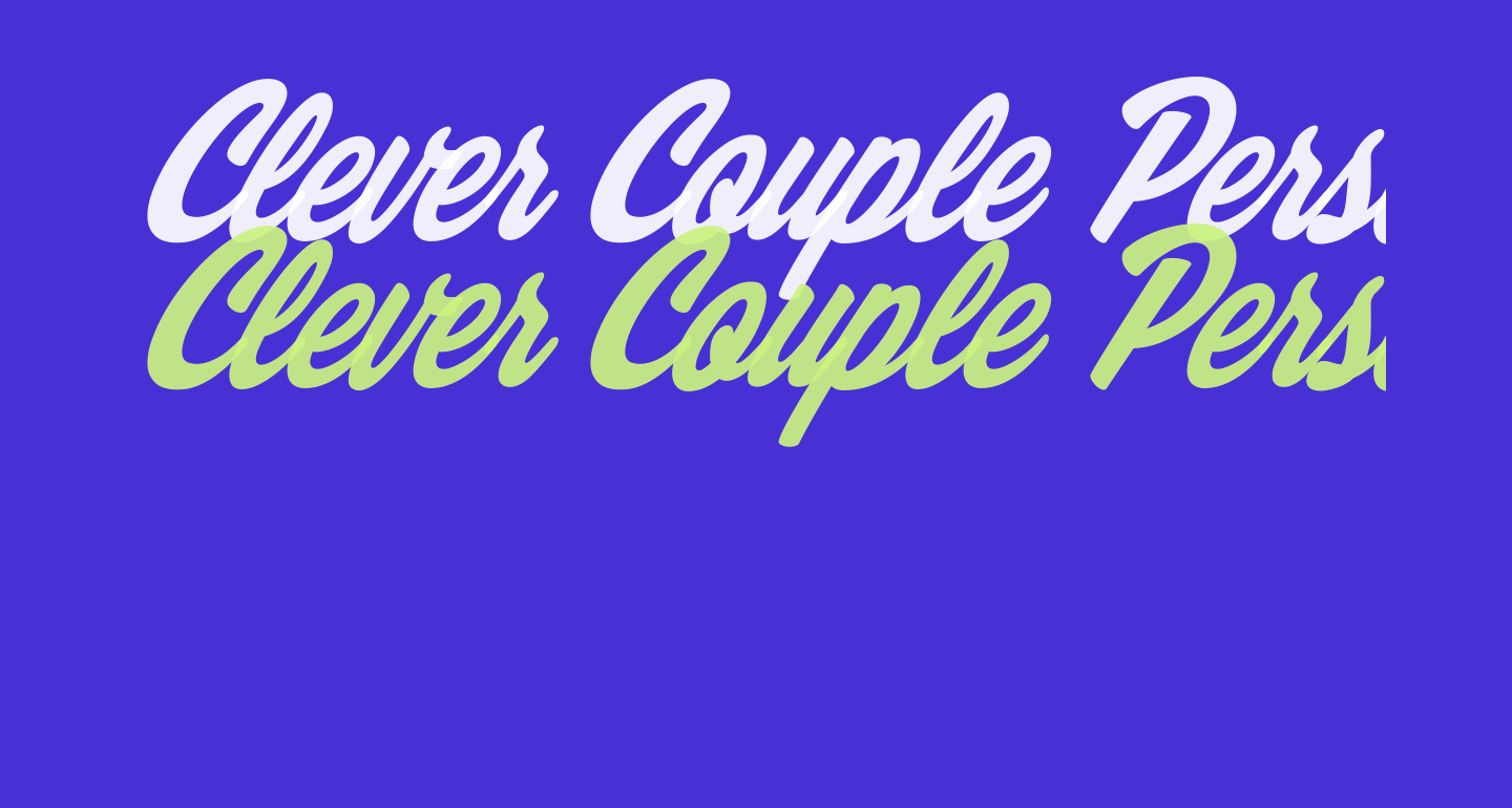 Clever Couple Personal Use free Font - What Font Is