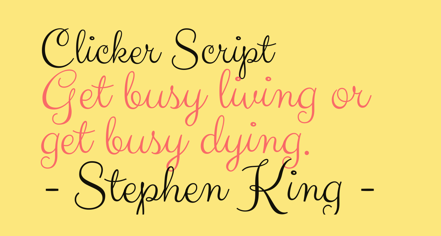 Clicker Script free Font - What Font Is