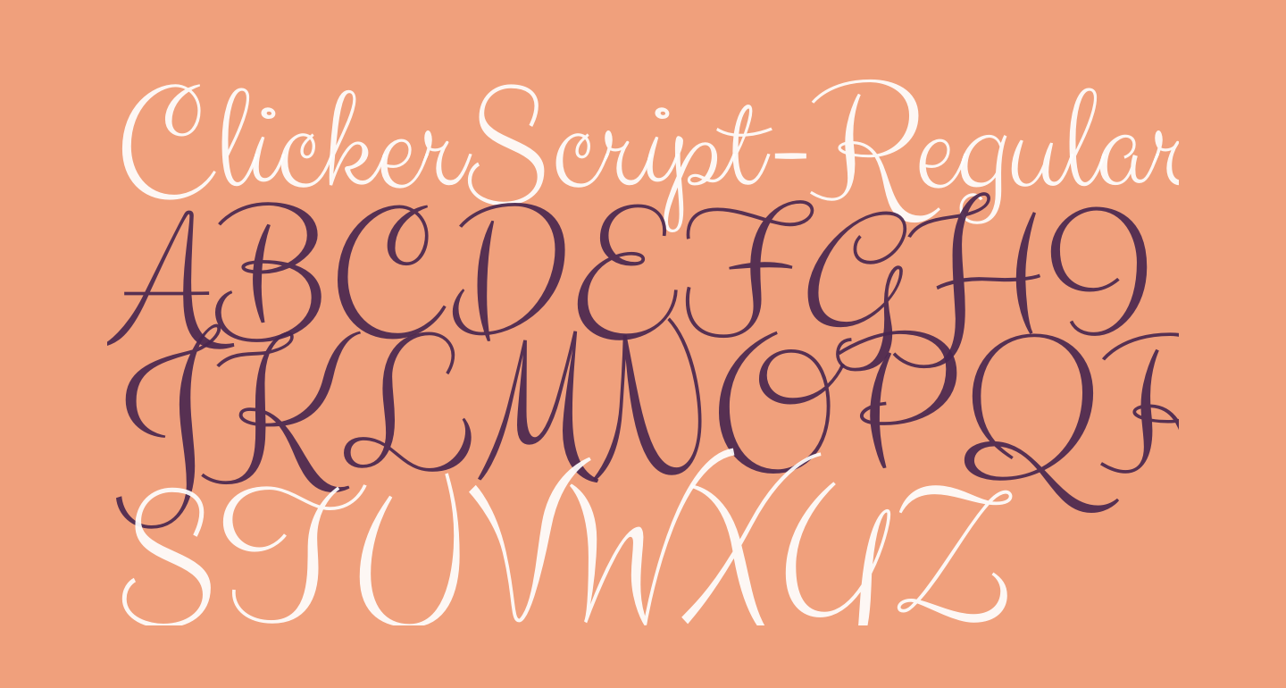 ClickerScript-Regular free Font - What Font Is