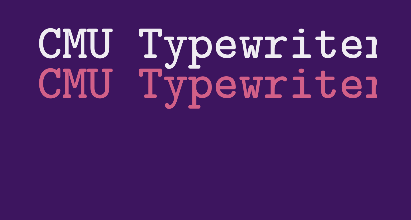 CMU Typewriter Text Bold free Font - What Font Is