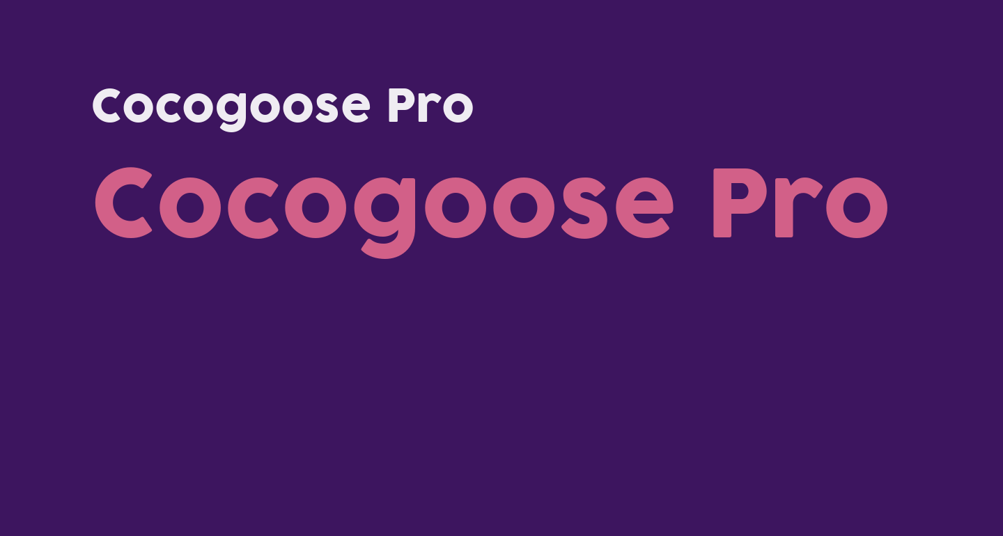 Cocogoose Pro free Font - What Font Is
