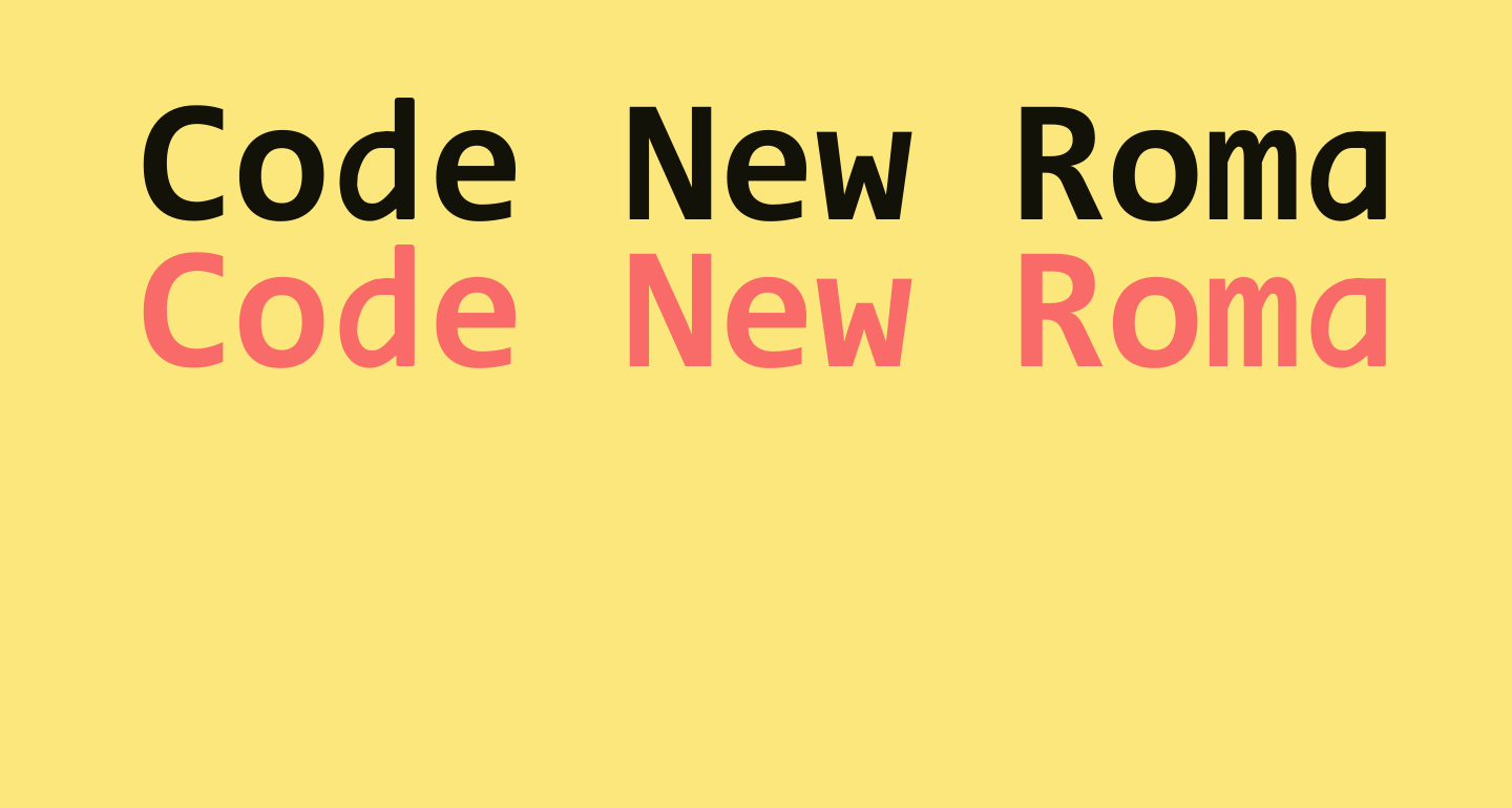 Code New Roman Bold free Font - What Font Is