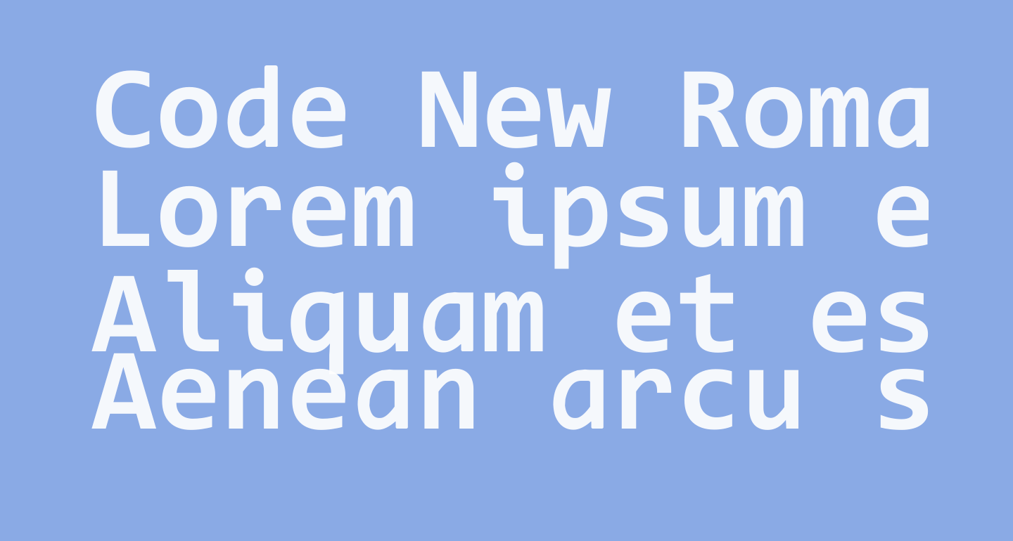 Code New Roman Bold free Font - What Font Is