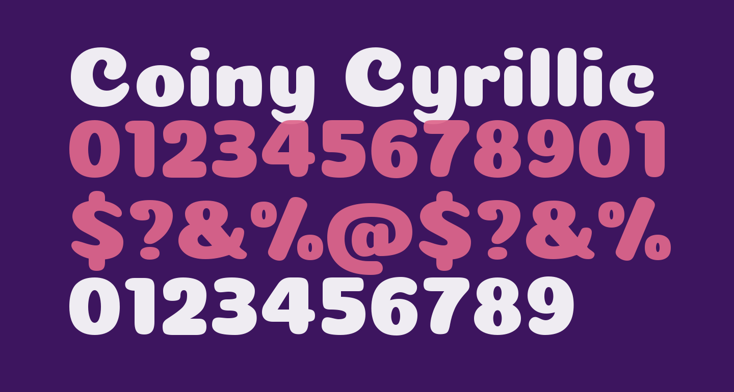 Coiny Cyrillic free Font - What Font Is