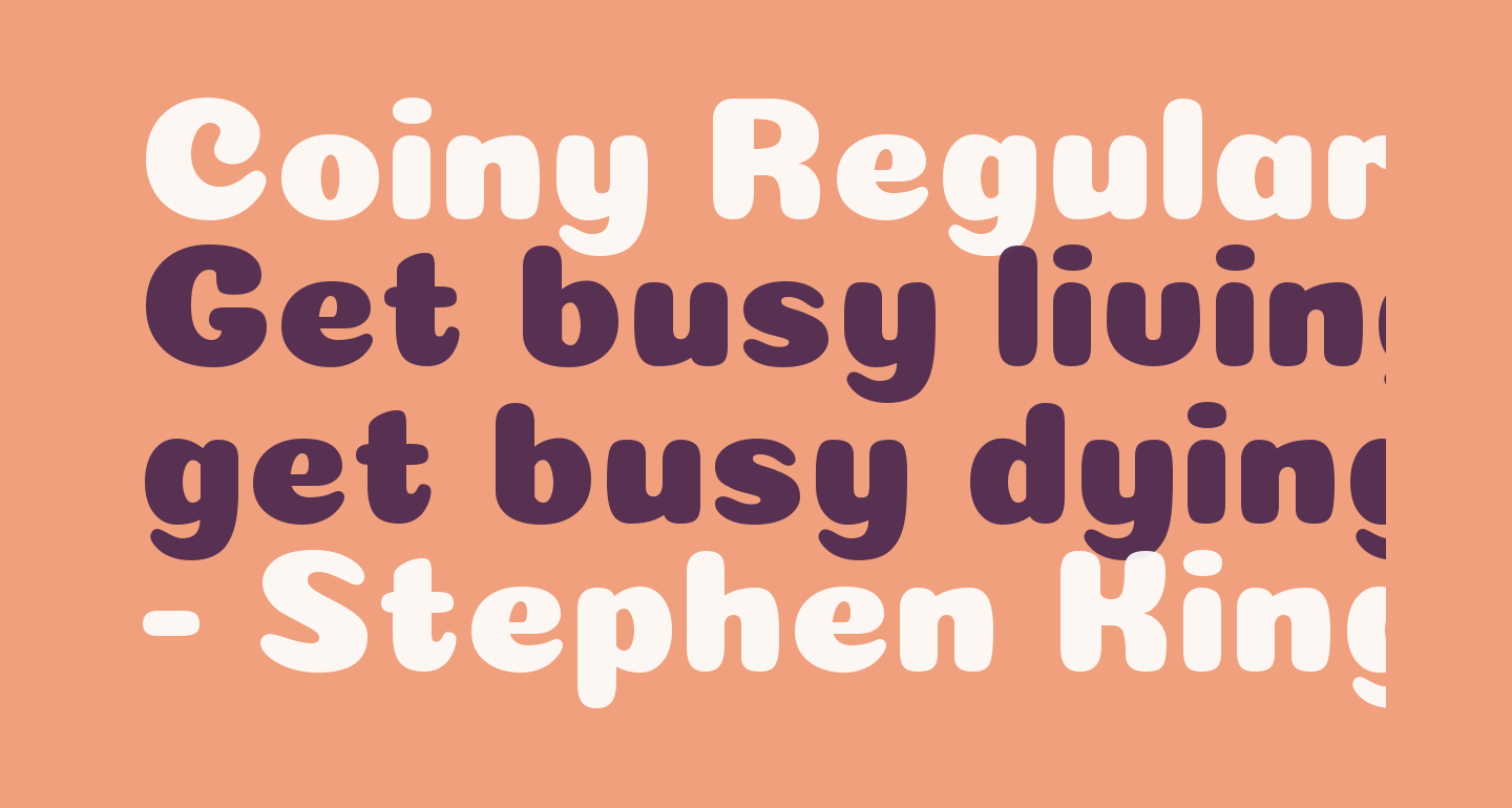 Coiny Regular free Font - What Font Is