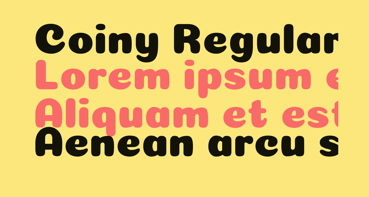 Coiny Regular free Font - What Font Is