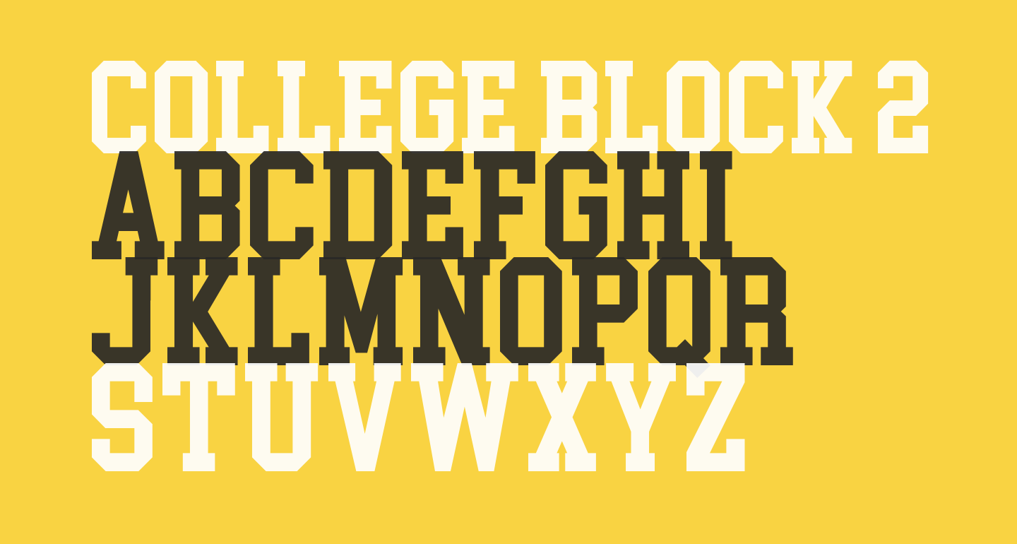 College Block 2.0 free Font - What Font Is