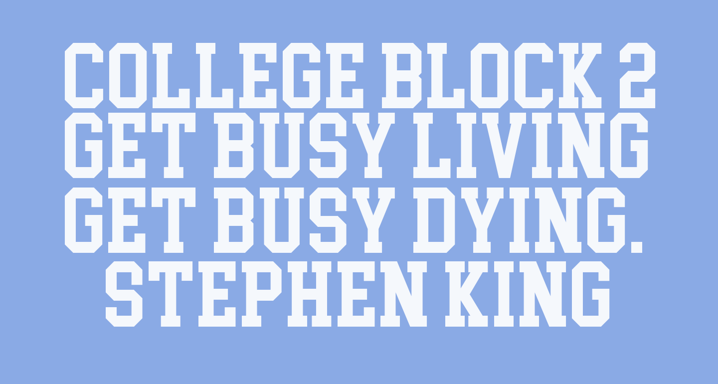 College Block 2.0 free Font - What Font Is