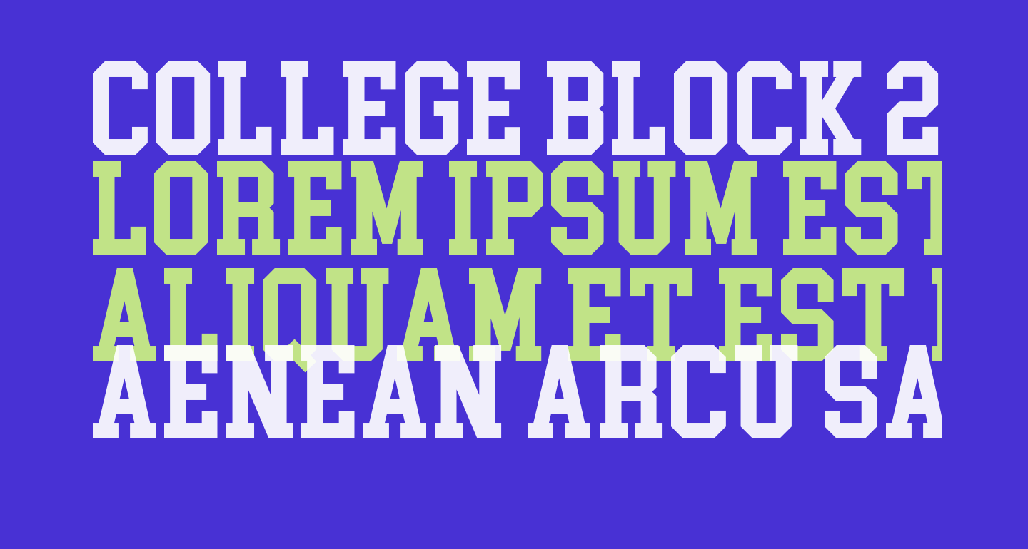 College Block 2.0 free Font - What Font Is