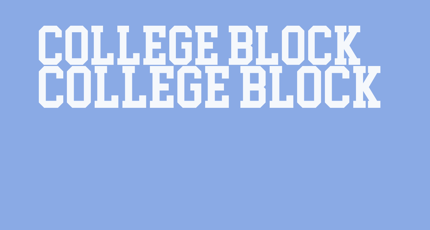 College Block free Font - What Font Is