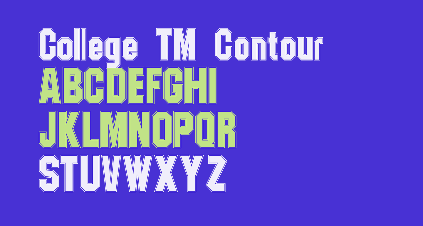 College TM Contour free Font - What Font Is