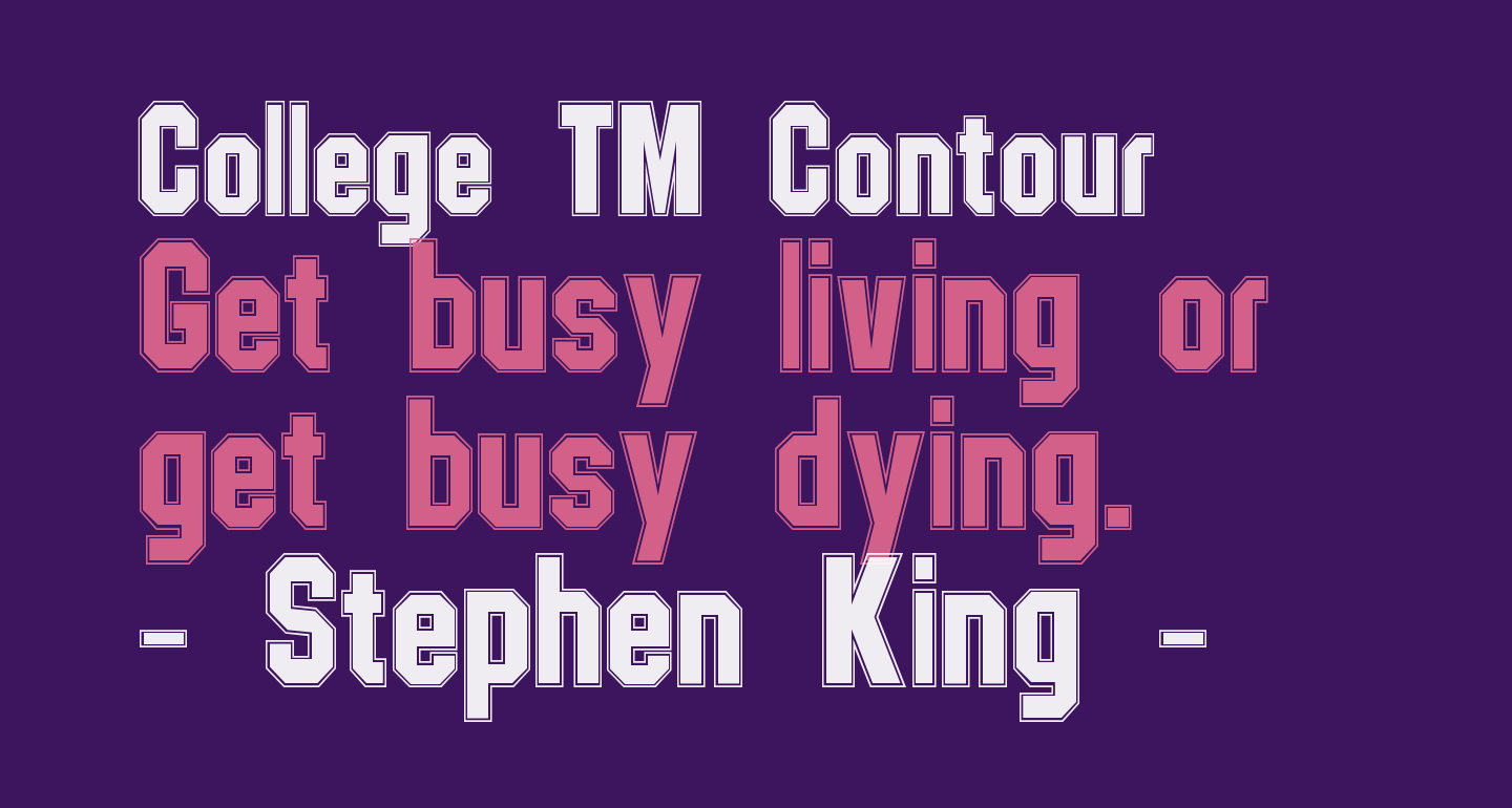 College TM Contour free Font - What Font Is