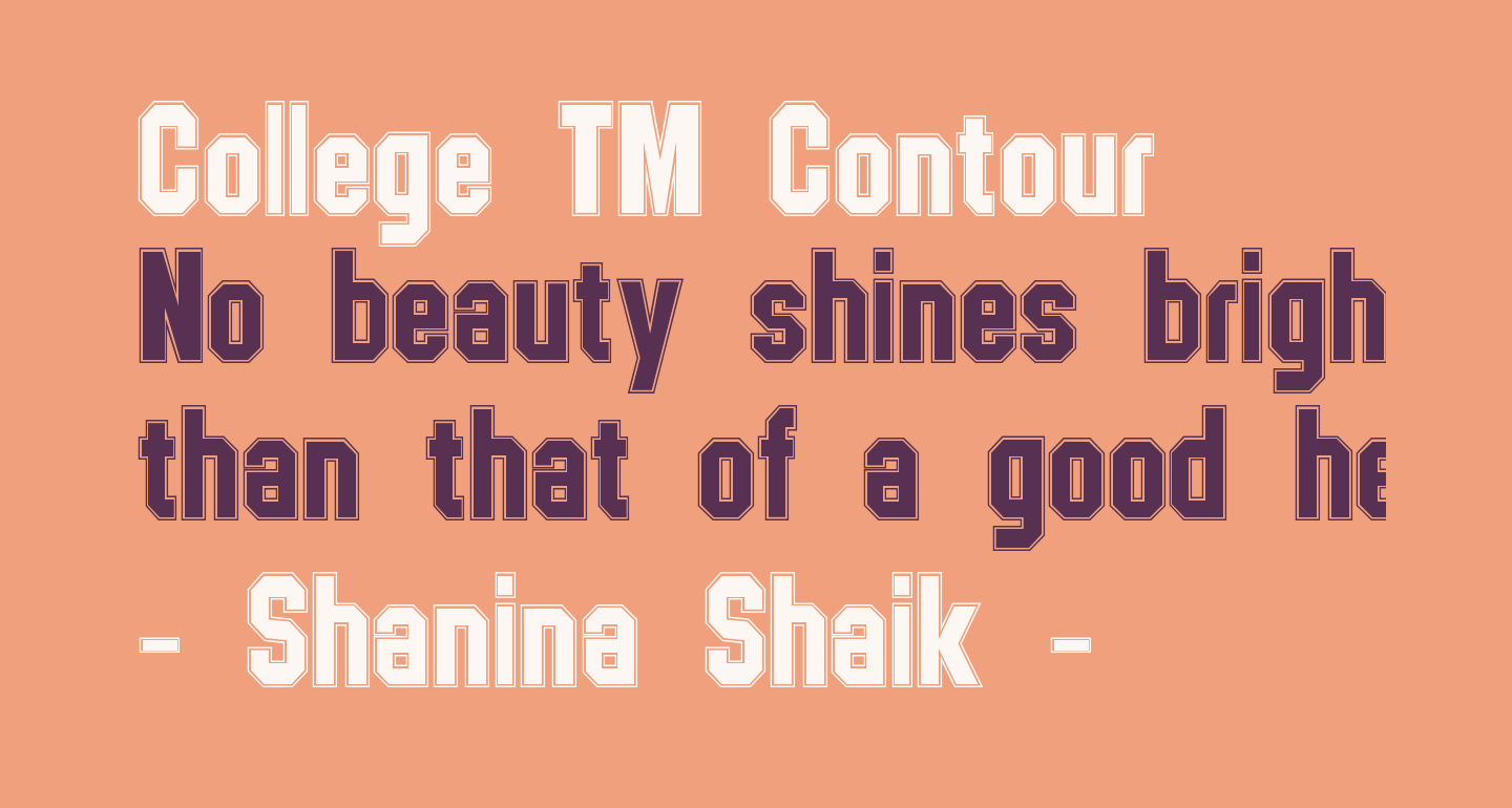 College TM Contour free Font - What Font Is