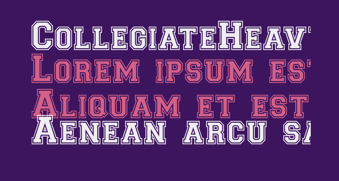 CollegiateHeavyOutline Medium free Font - What Font Is
