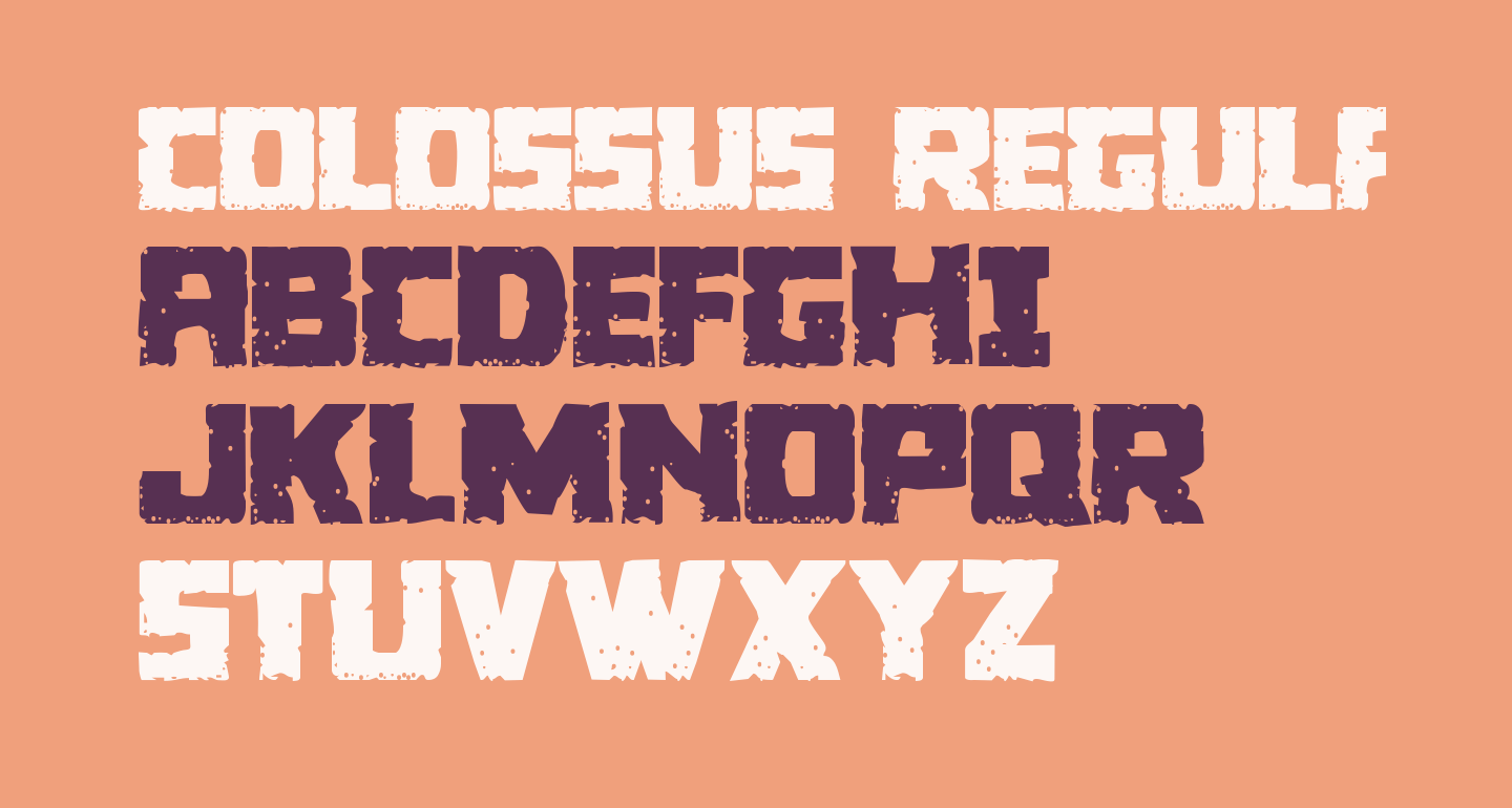 Colossus Regular free Font - What Font Is