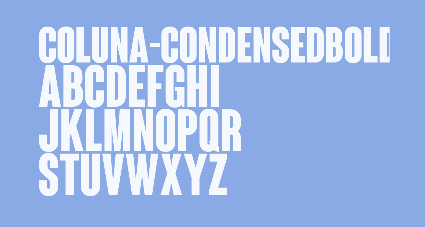Coluna-CondensedBold free Font - What Font Is