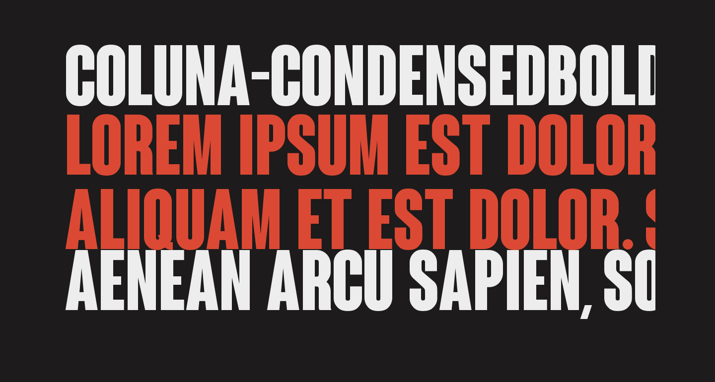 Coluna-CondensedBold free Font - What Font Is
