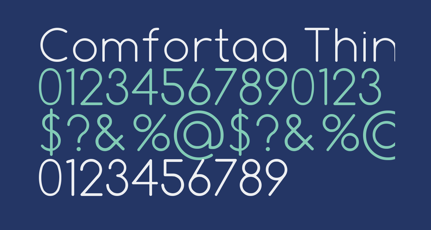 Comfortaa Thin free Font - What Font Is