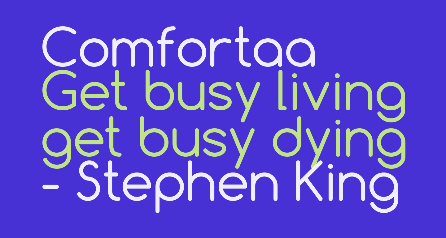 Comfortaa free Font - What Font Is