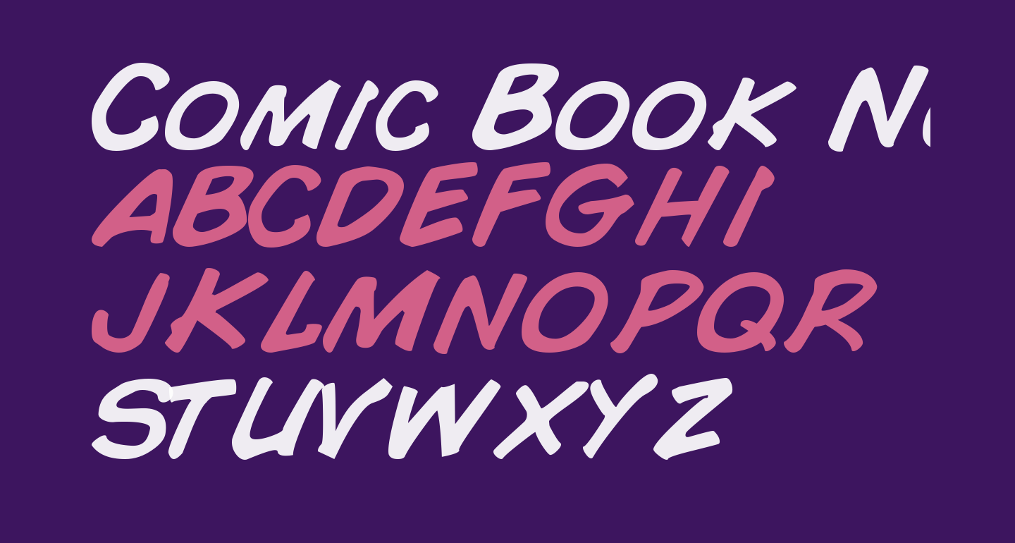 Comic Book Normal free Font - What Font Is