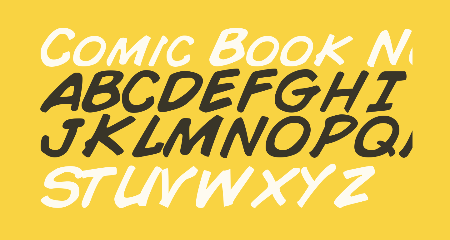 Comic Book Normal free Font - What Font Is