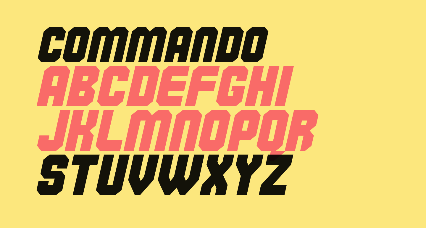 Commando free Font - What Font Is
