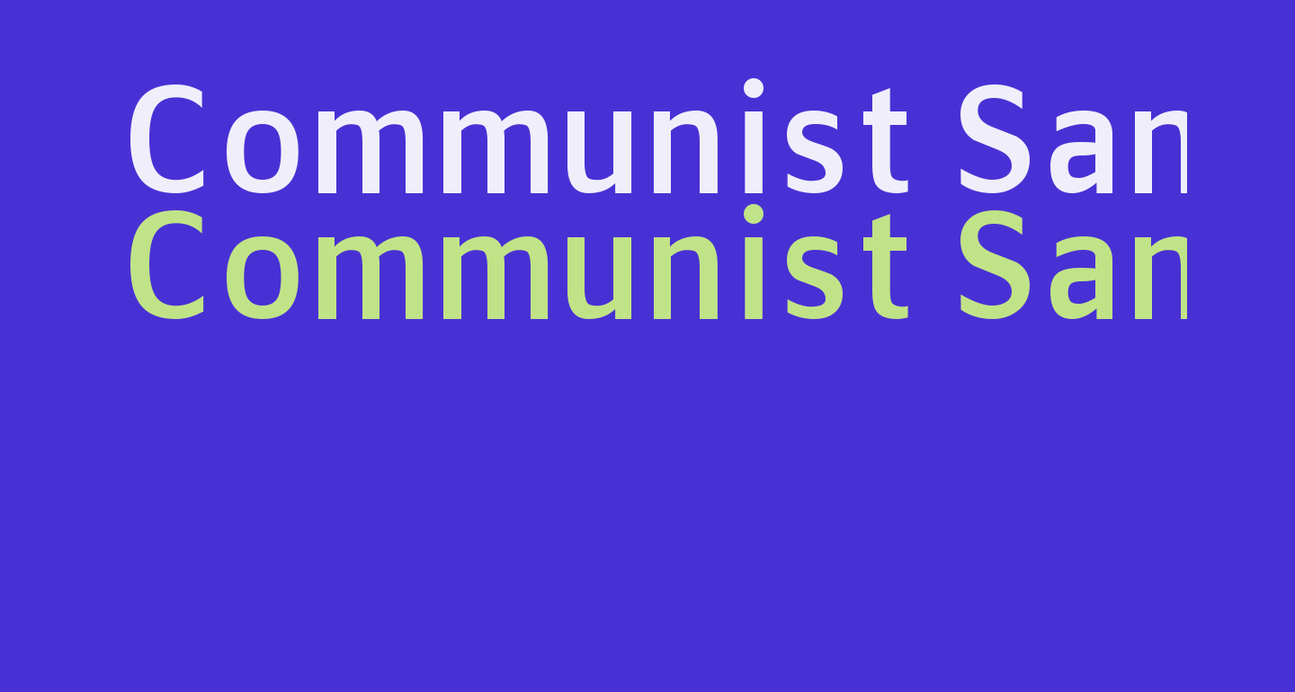 Communist Sans free Font - What Font Is