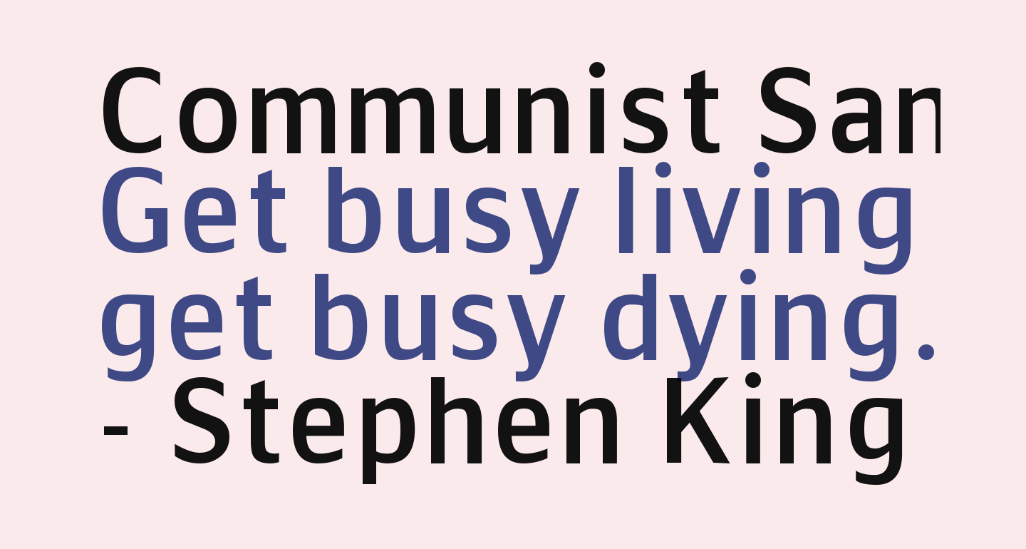 Communist Sans free Font - What Font Is