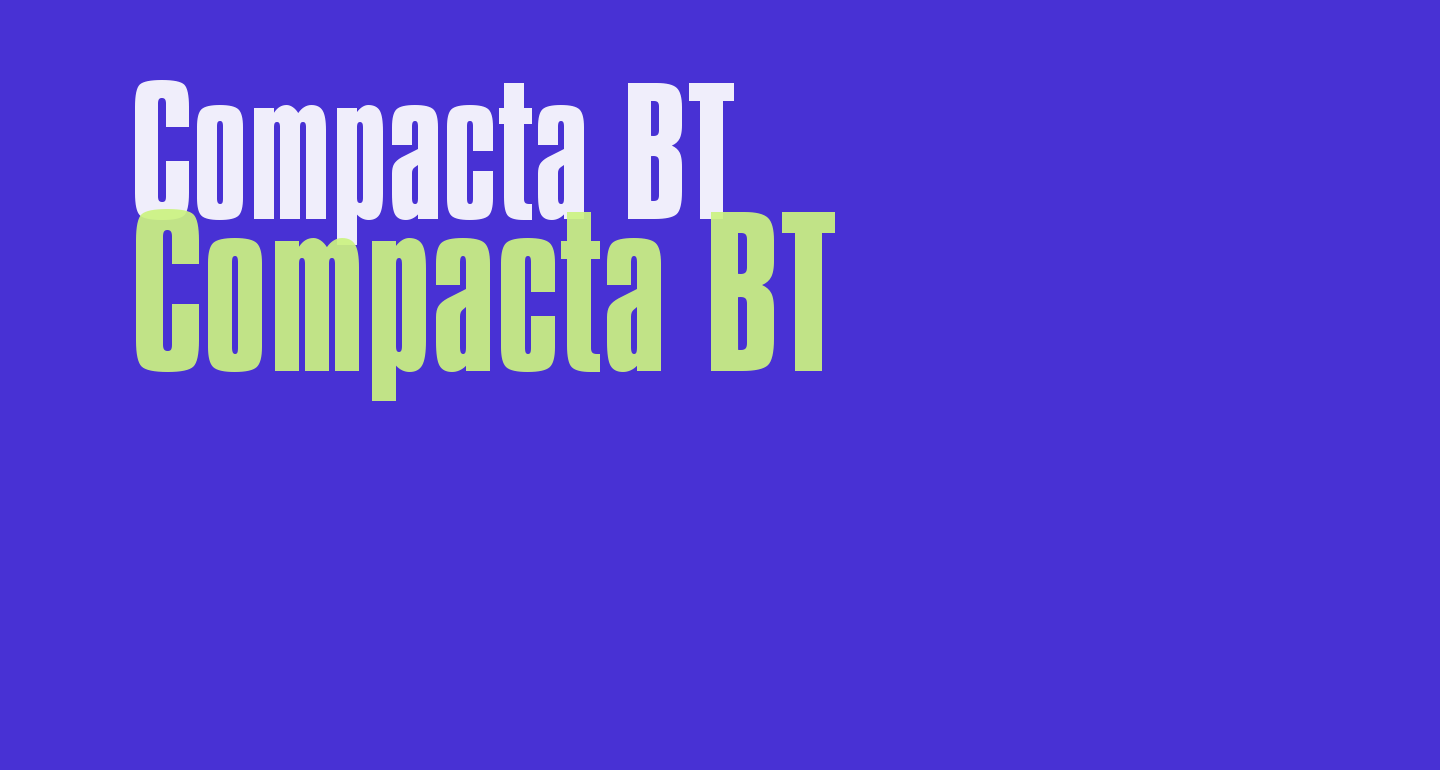 Compacta BT free Font - What Font Is