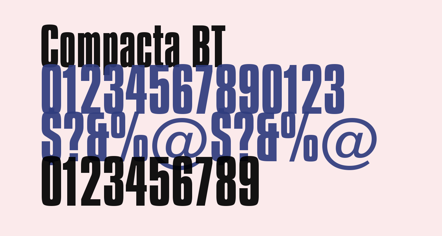 Compacta BT free Font - What Font Is