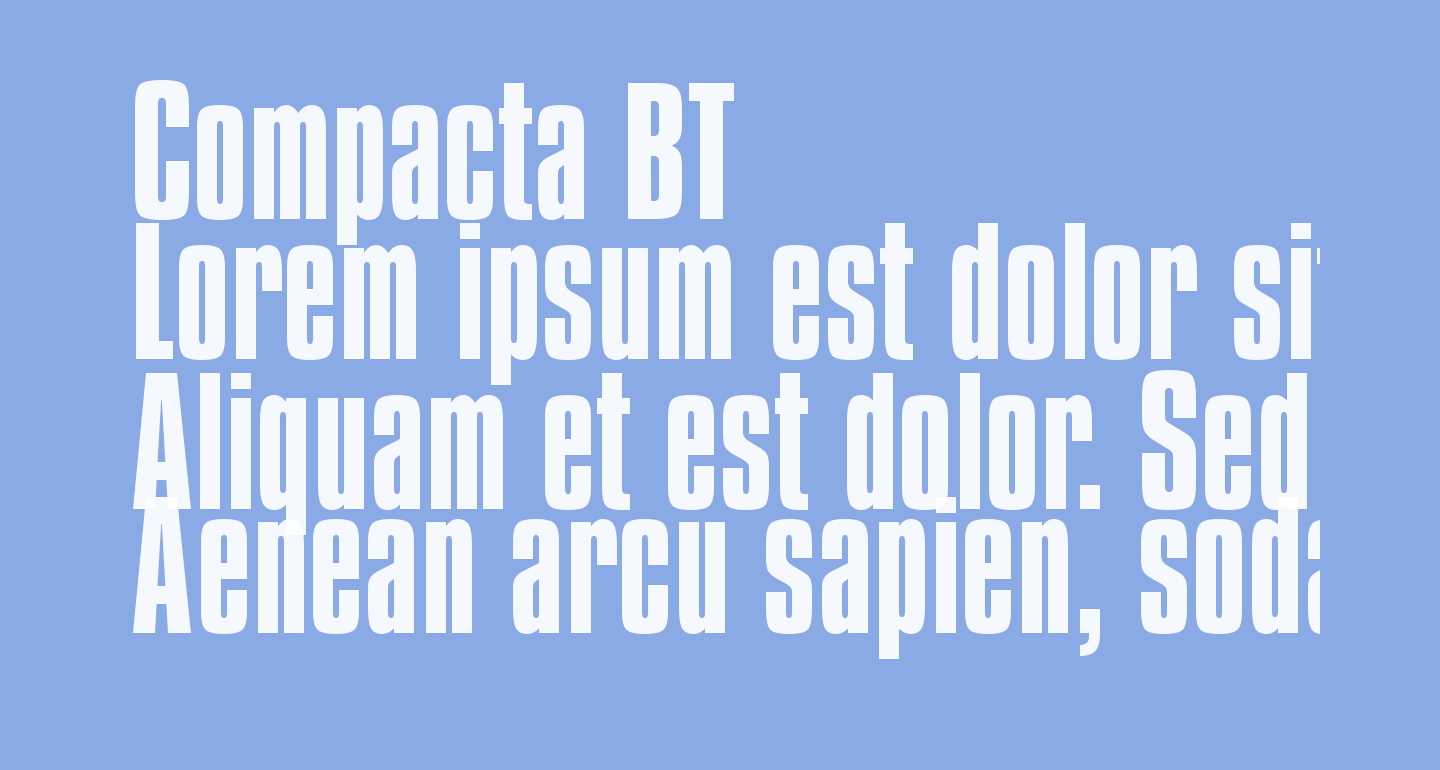 Compacta BT free Font - What Font Is