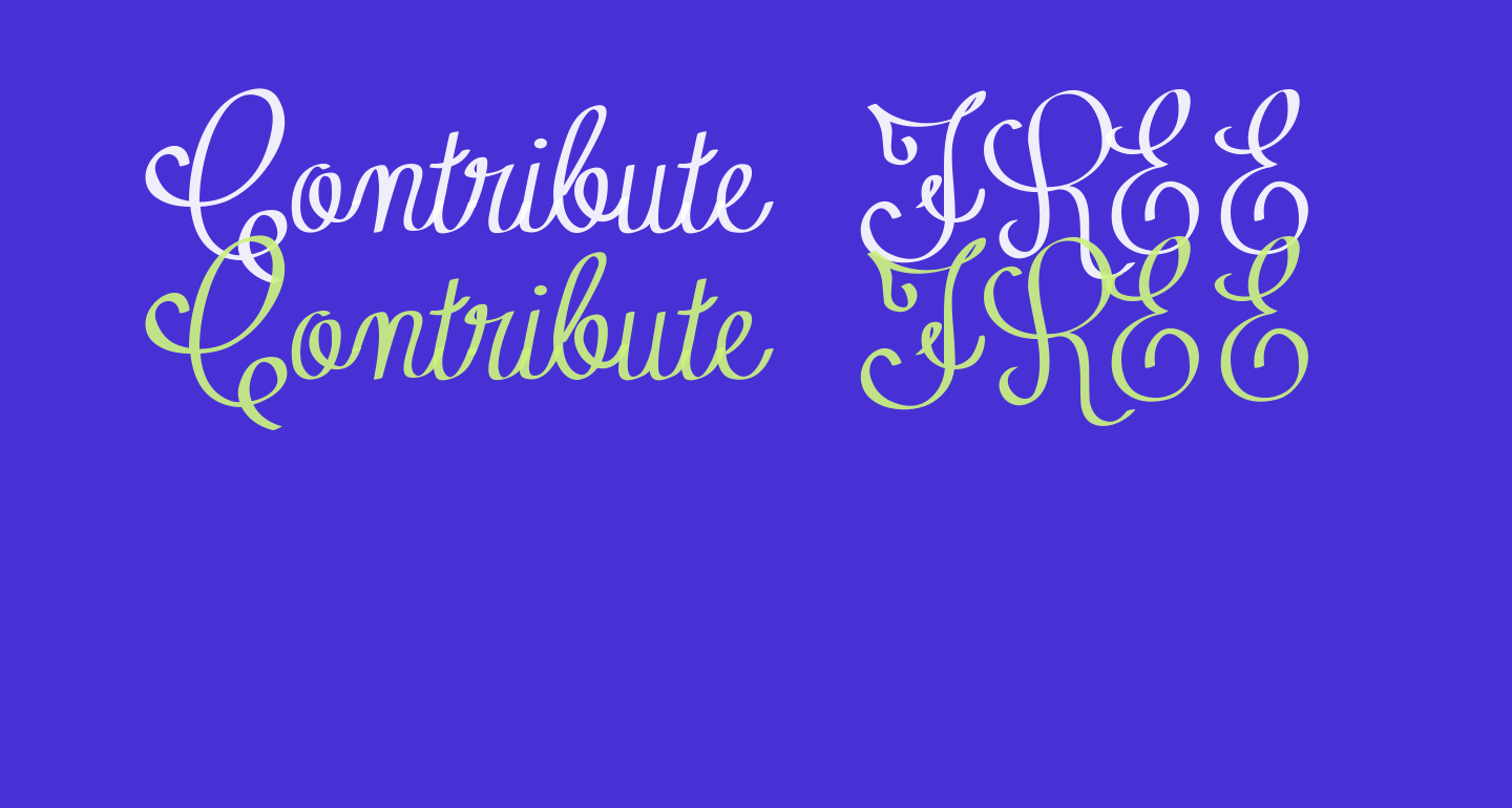 Contribute_FREE-version free Font - What Font Is