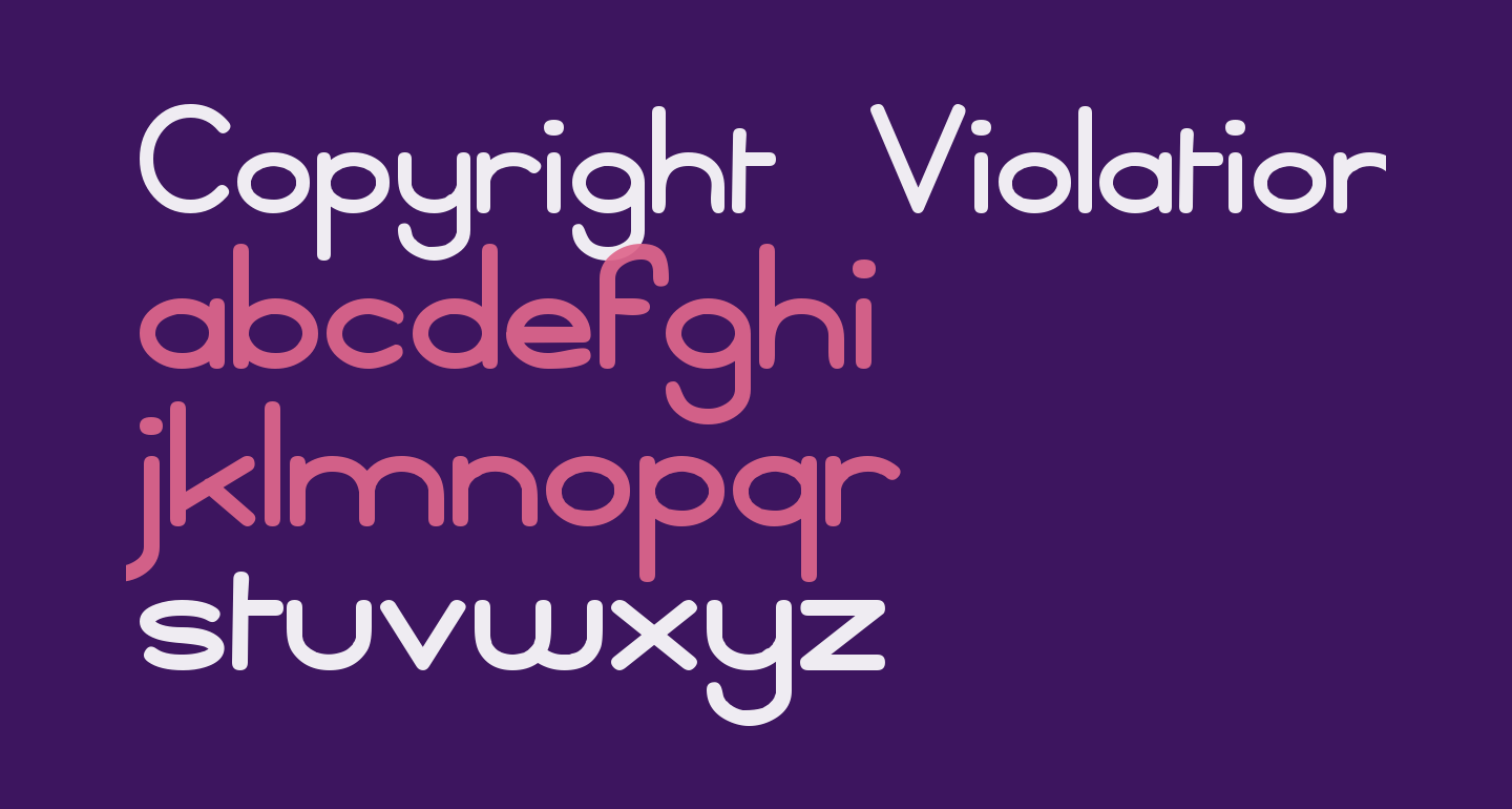 Copyright Violations free Font - What Font Is
