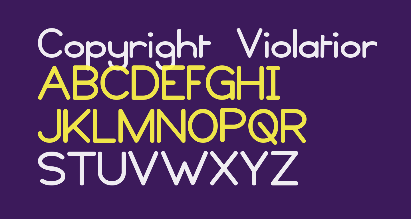 Copyright Violations free Font - What Font Is