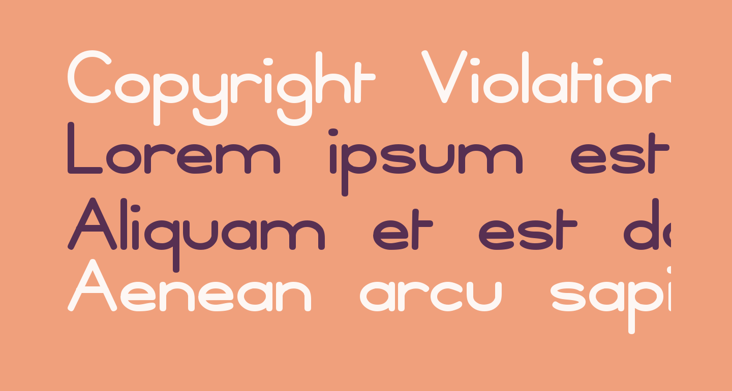 Copyright Violations free Font - What Font Is