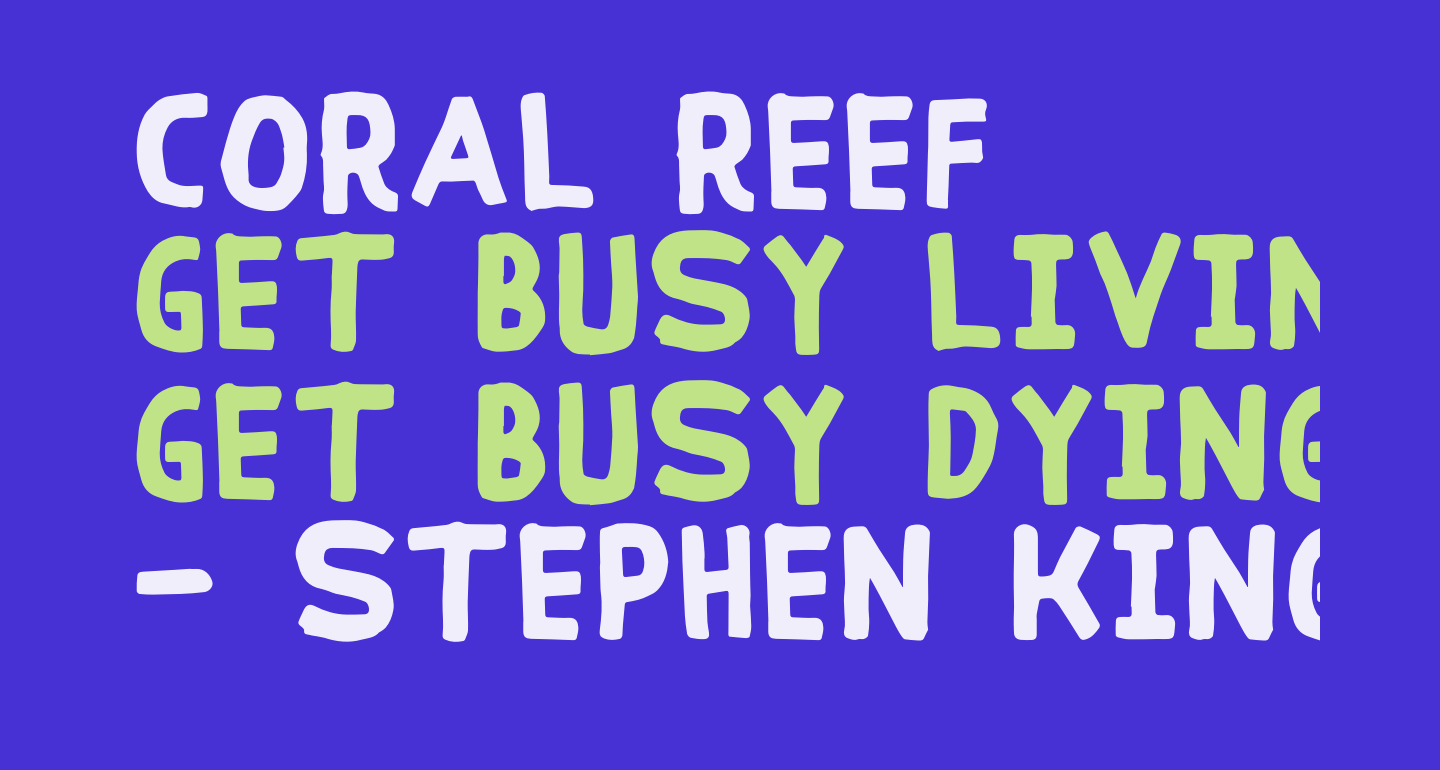 Coral Reef free Font - What Font Is