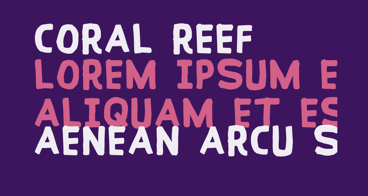 Coral Reef free Font - What Font Is