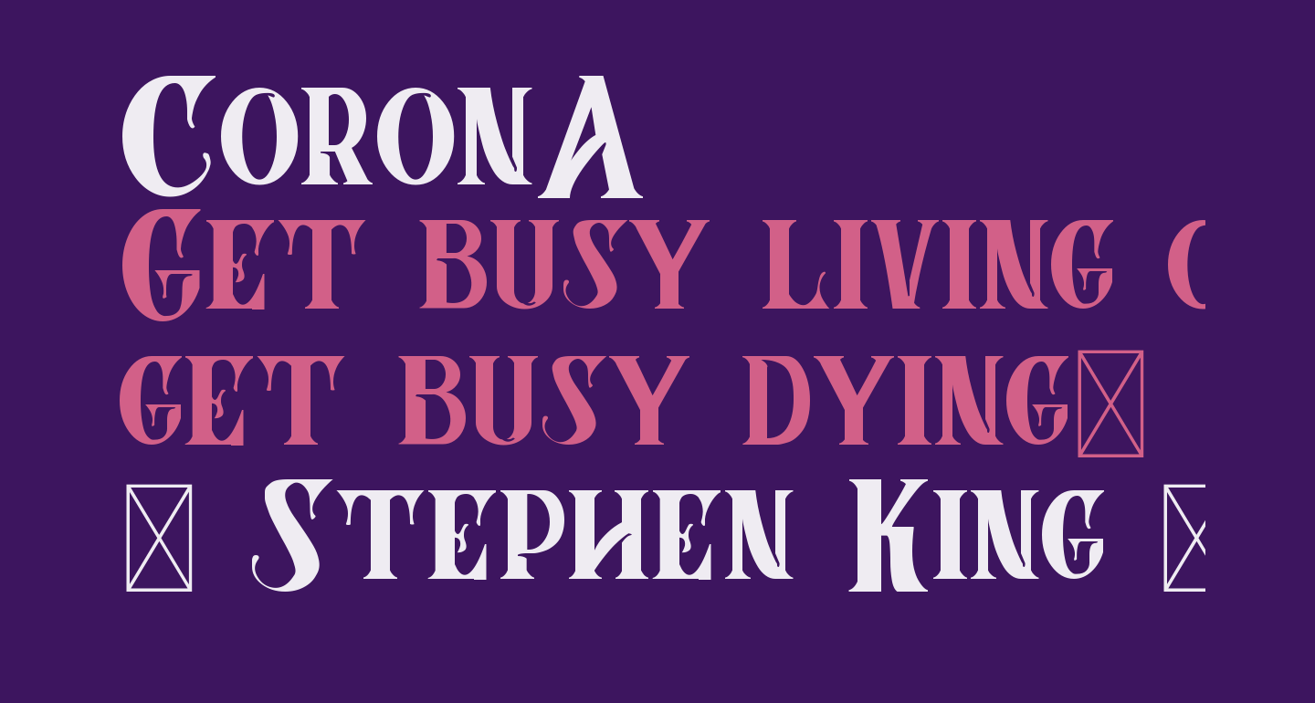 CoronA free Font - What Font Is