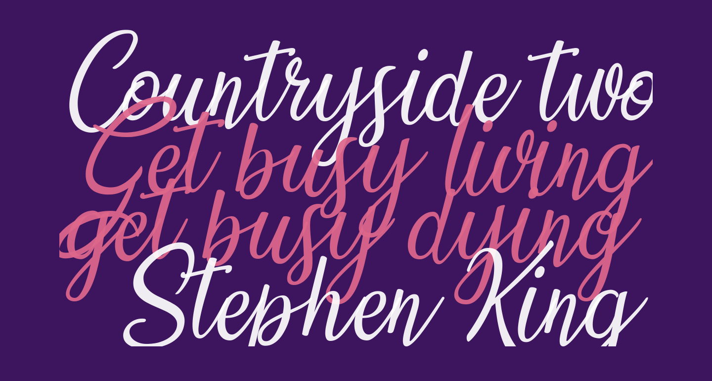 Countryside two free Font - What Font Is