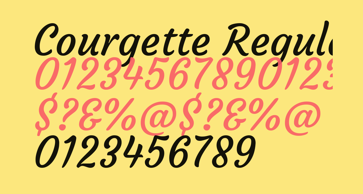 Courgette Regular free Font - What Font Is
