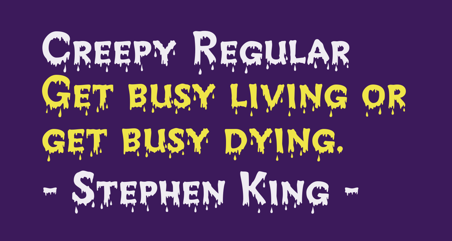 Creepy Regular free Font - What Font Is