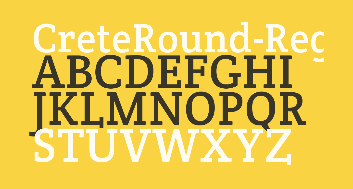 CreteRound-Regular free Font - What Font Is