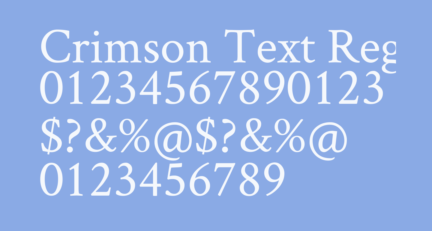 Crimson Text Regular free Font - What Font Is