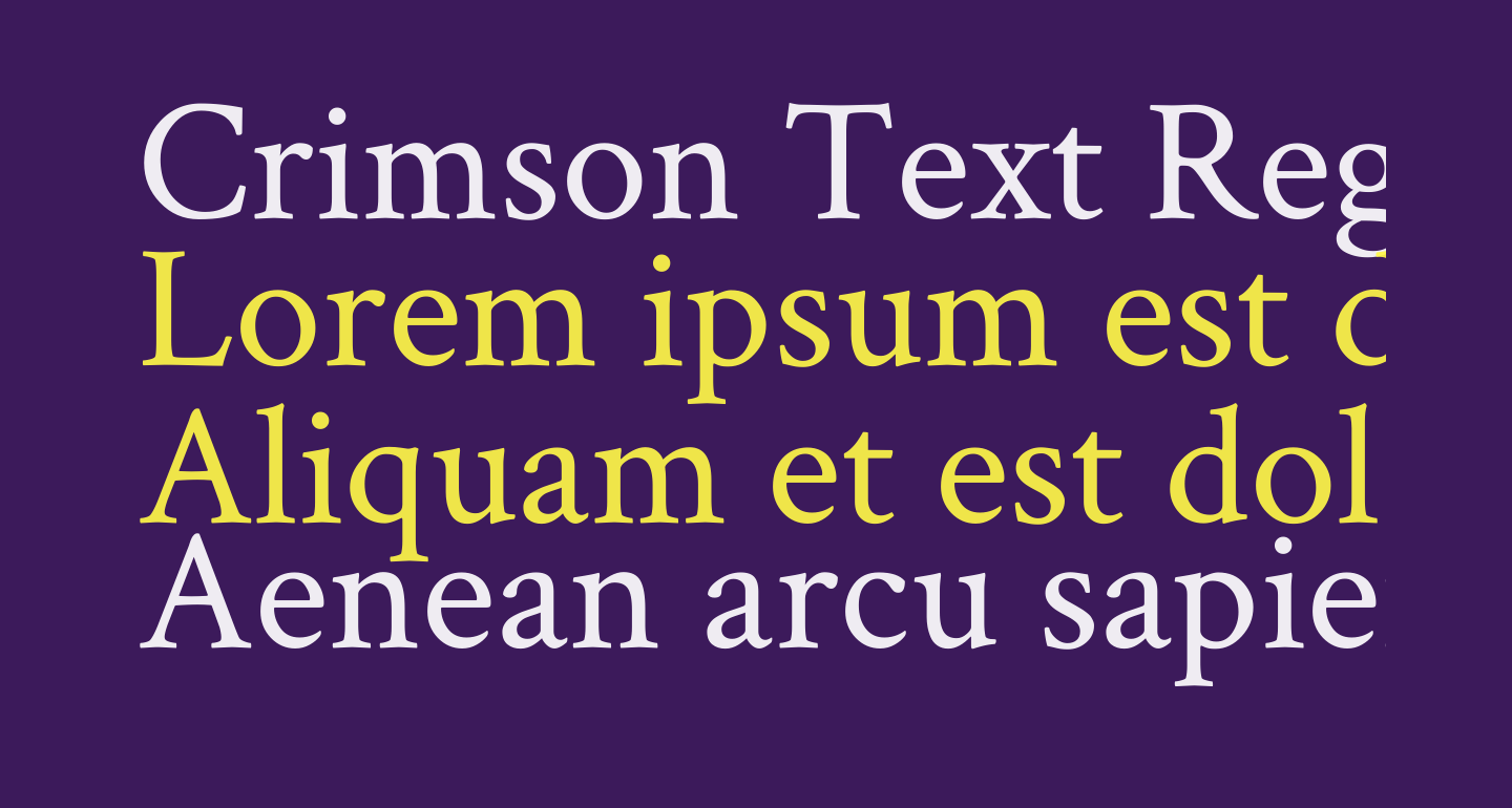 Crimson Text Regular free Font - What Font Is