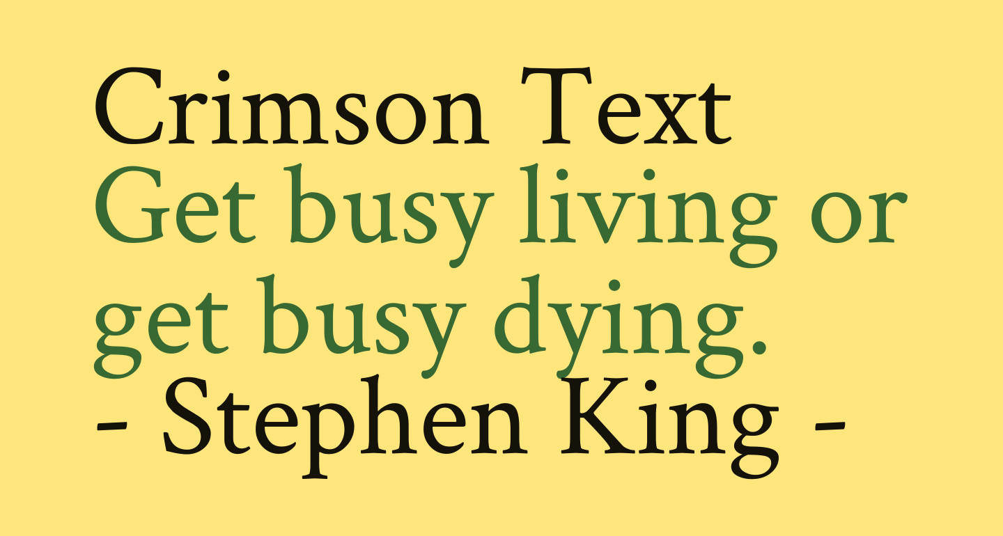 Crimson Text free Font - What Font Is