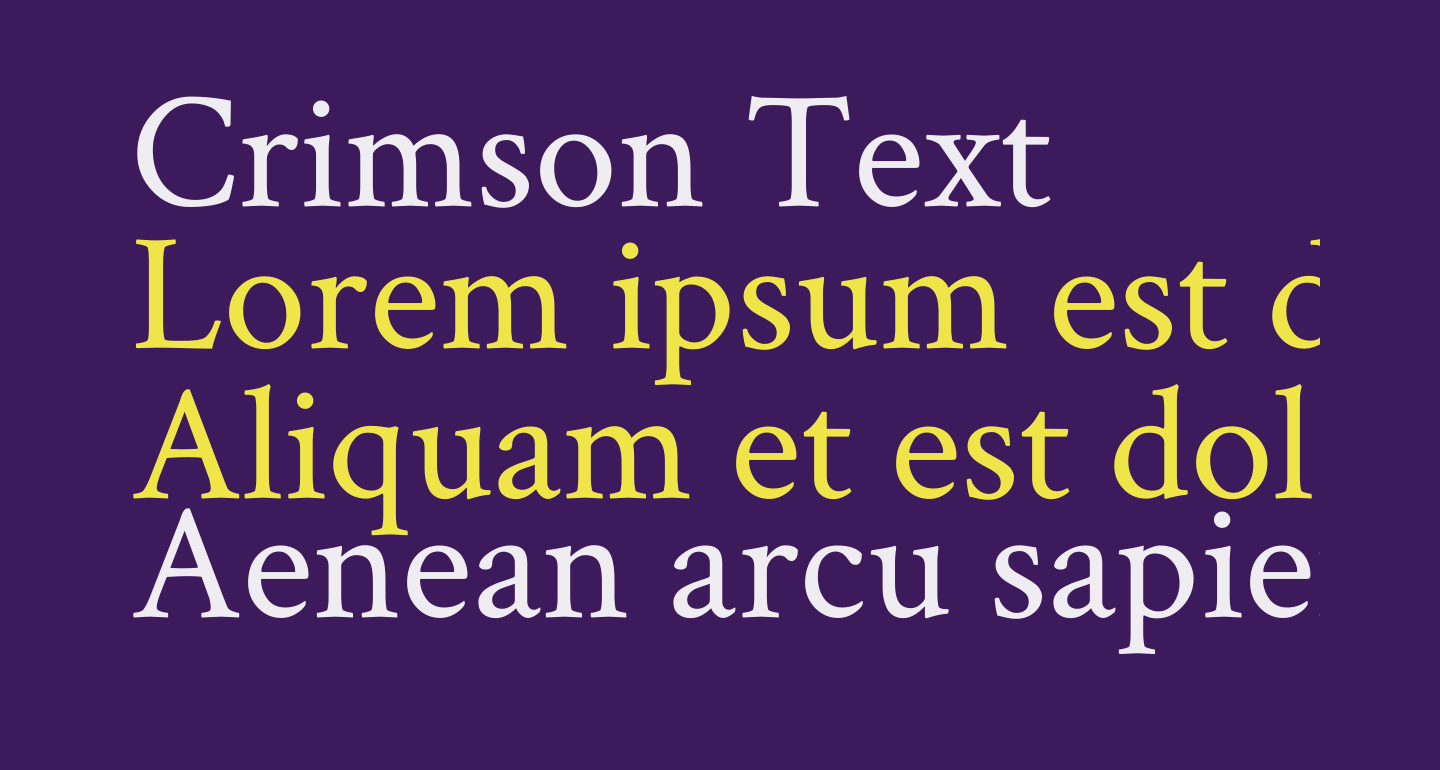 Crimson Text free Font - What Font Is