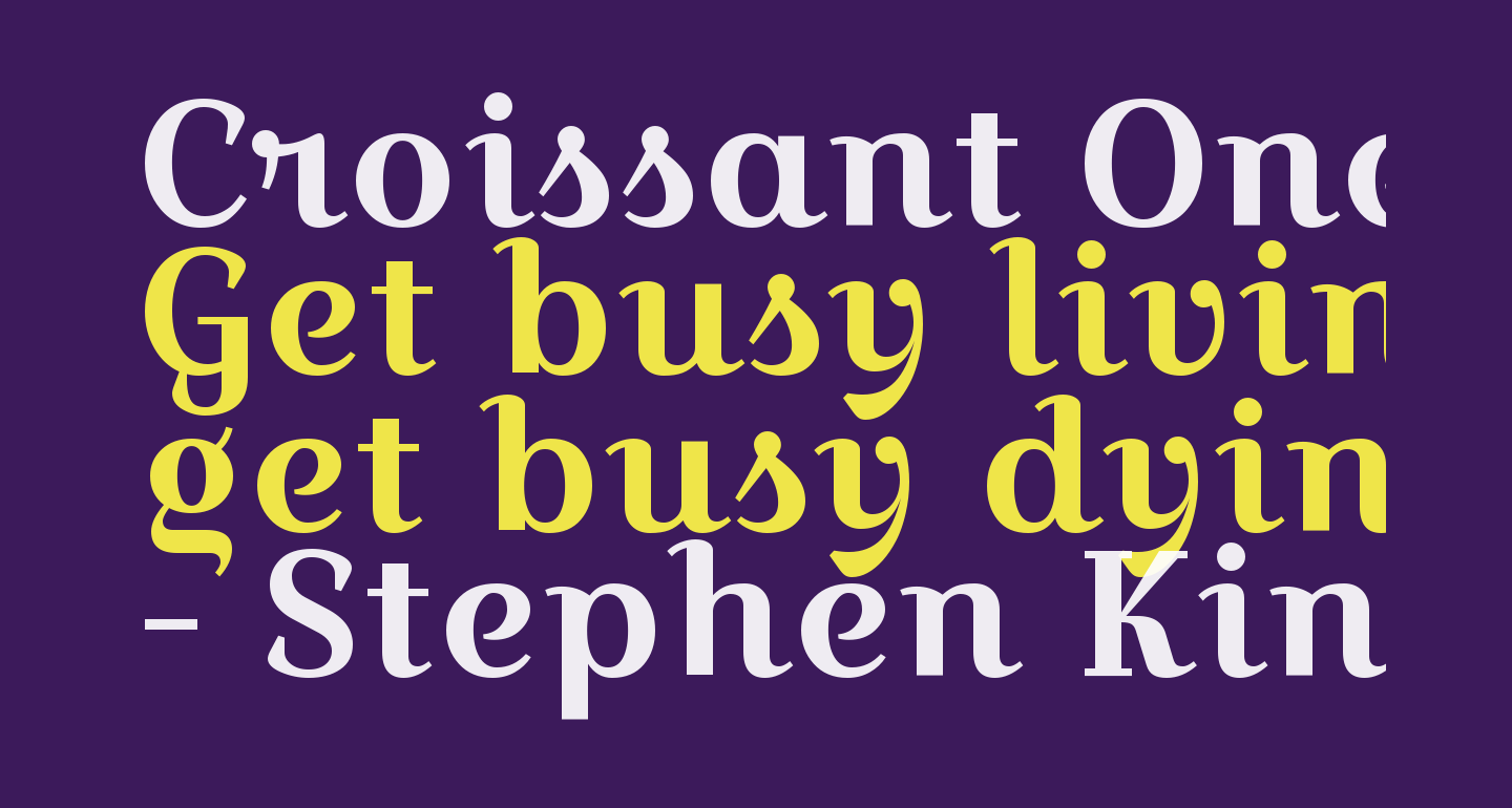 Croissant One free Font - What Font Is