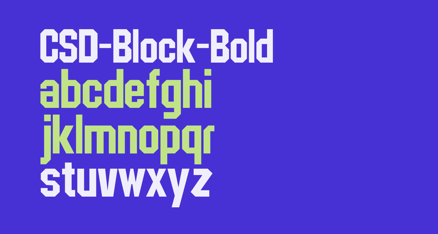 CSD-Block-Bold free Font - What Font Is